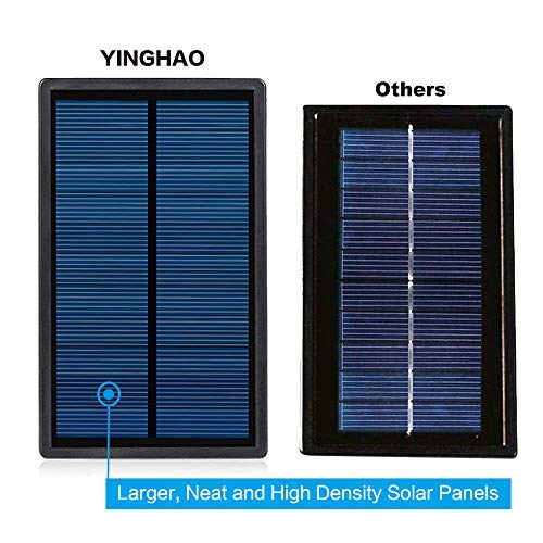 YINGHAO Solar Spot lights Outdoor Waterproof, Solar Lights Outdoor Separated LED Spotlight with 10ft Cord, Auto On/Off Landscape Lighting Ground Wall Light for Yard Garden Flag Pole Pathway Cool White