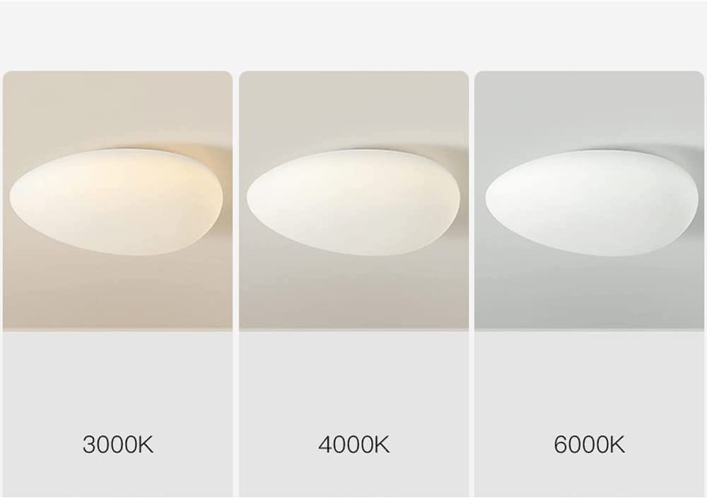 Ceiling lamp Nordic Simple Ceiling Light White Pebble Shape Ceiling Light Flush Mount Ceiling Lamp for Bedroom Study Cloakroom