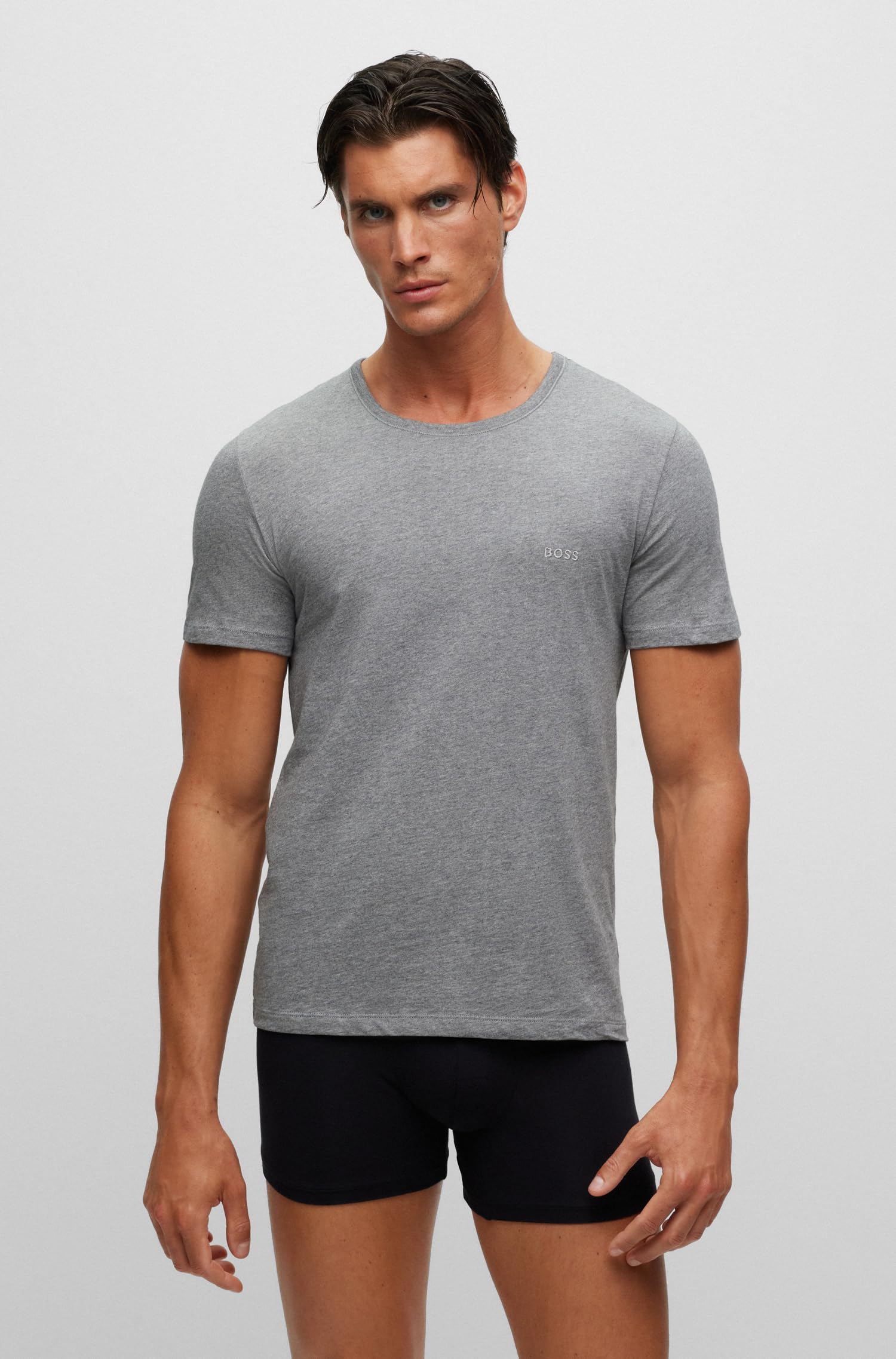 BOSS 3-Pack Crew Neck Cotton Jersey T-Shirts