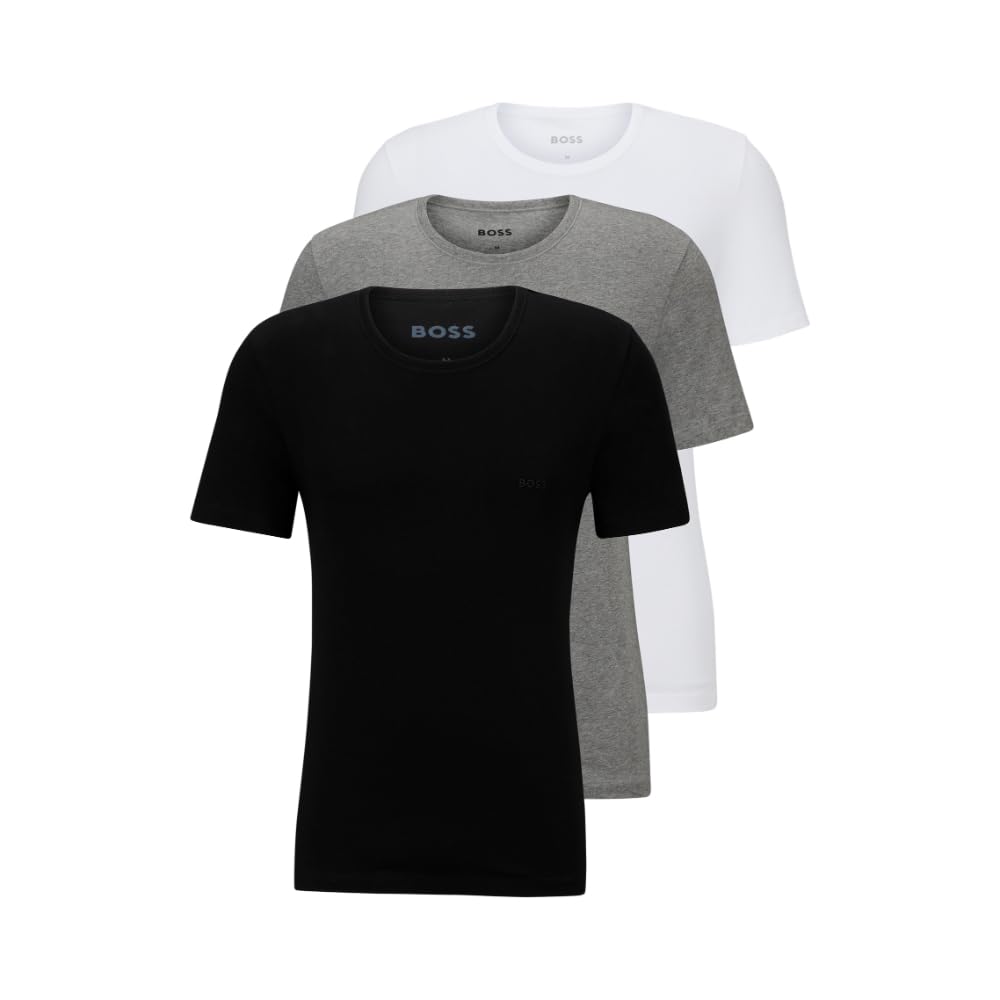 BOSS 3-Pack Crew Neck Cotton Jersey T-Shirts