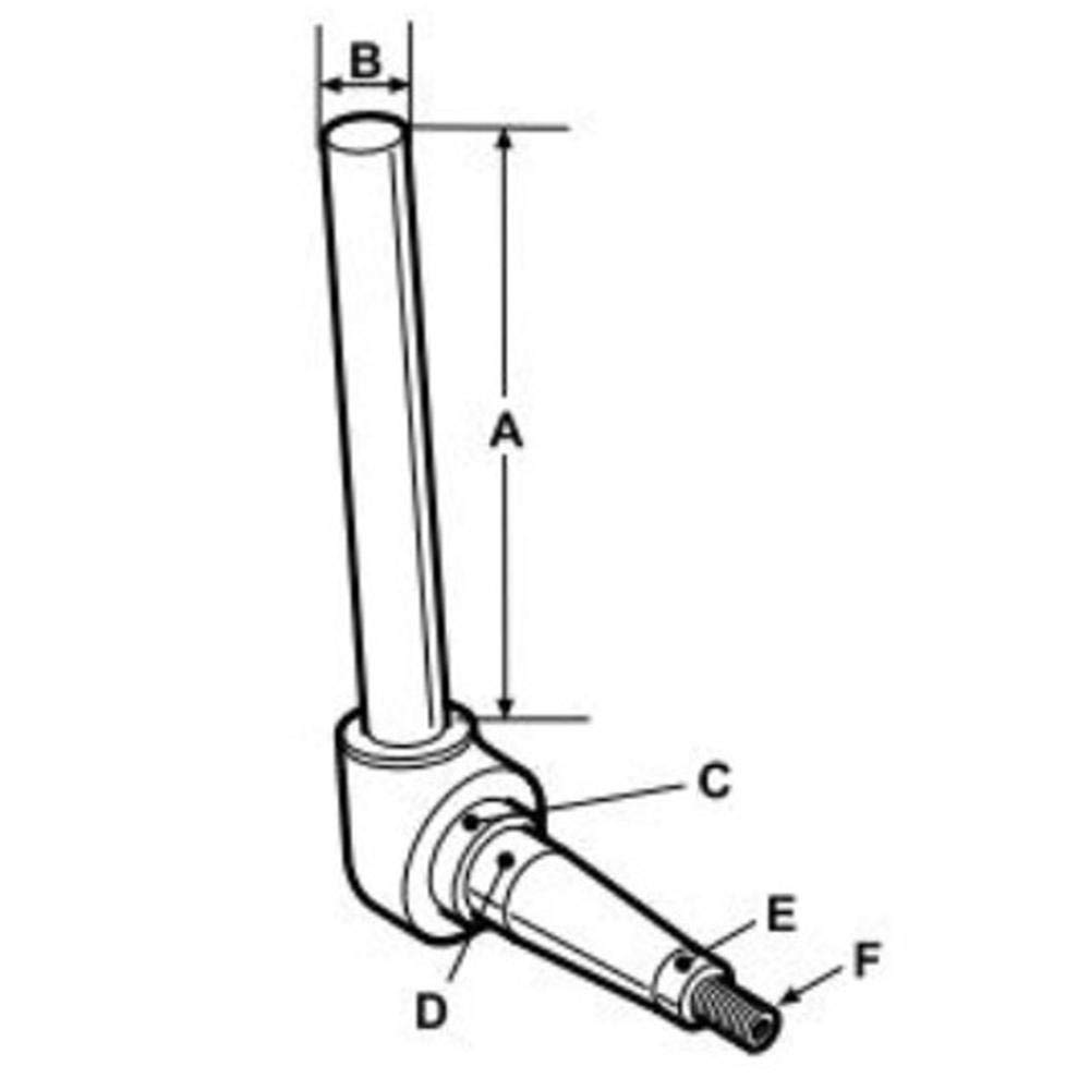 Stevens Lake Parts One New Left Hand Spindle Fits Massey Ferguson F40, MH50 Models Interchangeable with 182560M92, 182560M92-A, 182560V92, 897570M91, A-182560M92, A-182560M92-A, S.15988, S.15988-A