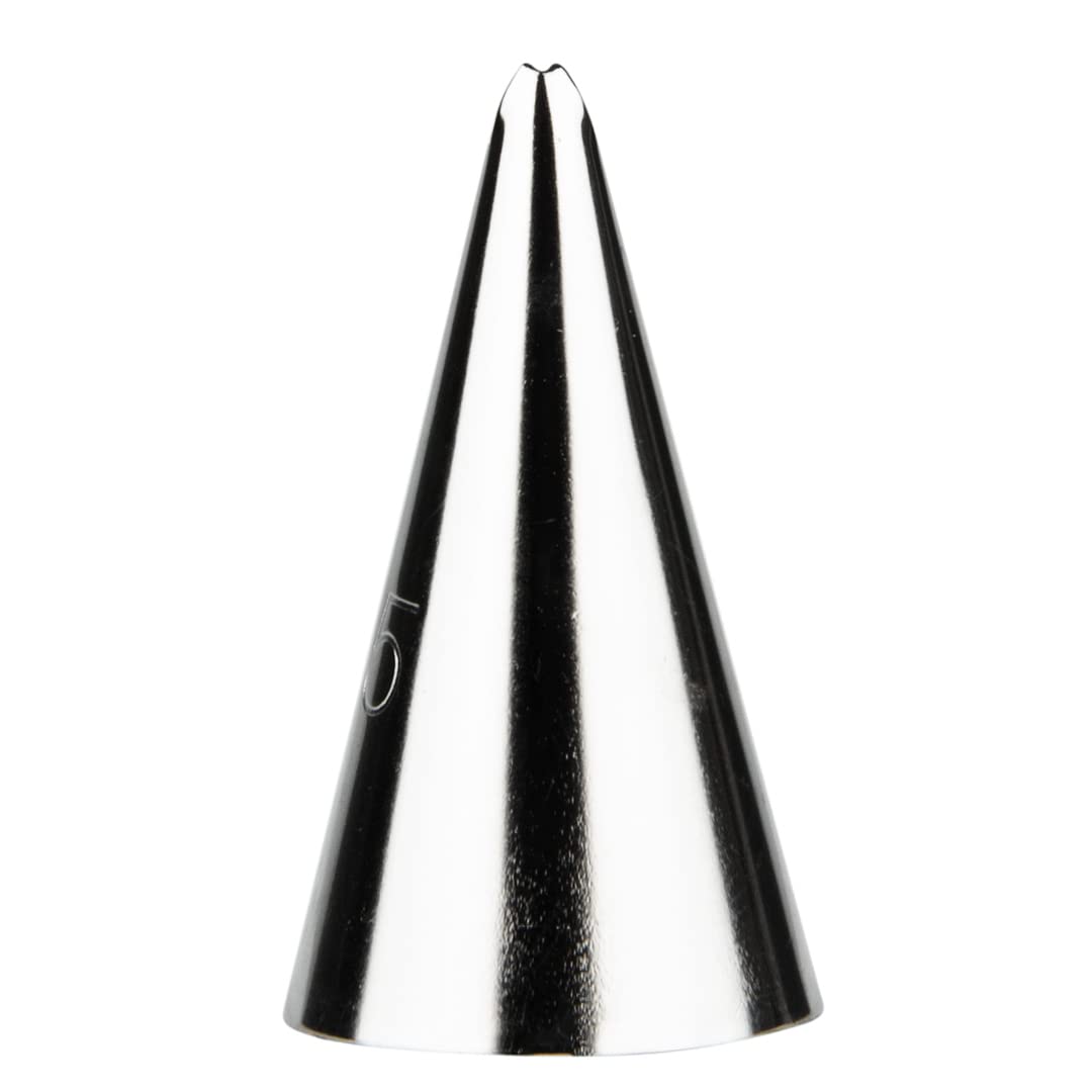 Restaurantware Pastry Tek Leaf Icing Tip 1 Reusable Piping Tip - #65S Dent-Resistant Stainless Steel Decorating Cake Tip Dishwasher-Safe Decorate Cupcakes Cakes or Cookies