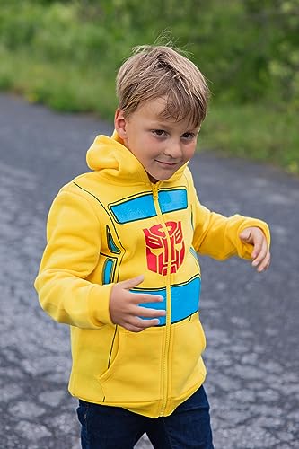Transformers Bumblebee Little Boys Cosplay Fleece Pullover Hoodie Yellow 6-7