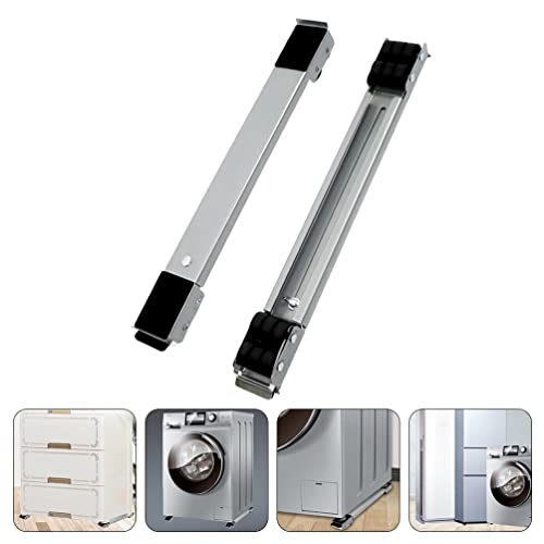 Homoyoyo Furniture Washing Machine Dolly Extendable Appliance Rollers Refrigerator Fridge Appliance Dolly Movers Portable Mini Mobile Washer Dryer Moving Base