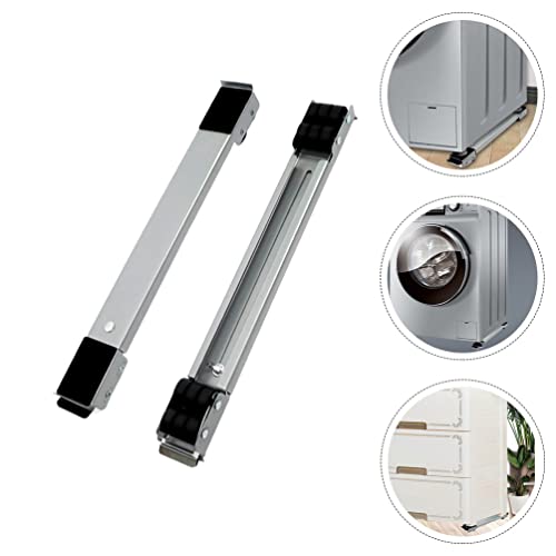 Homoyoyo Furniture Washing Machine Dolly Extendable Appliance Rollers Refrigerator Fridge Appliance Dolly Movers Portable Mini Mobile Washer Dryer Moving Base