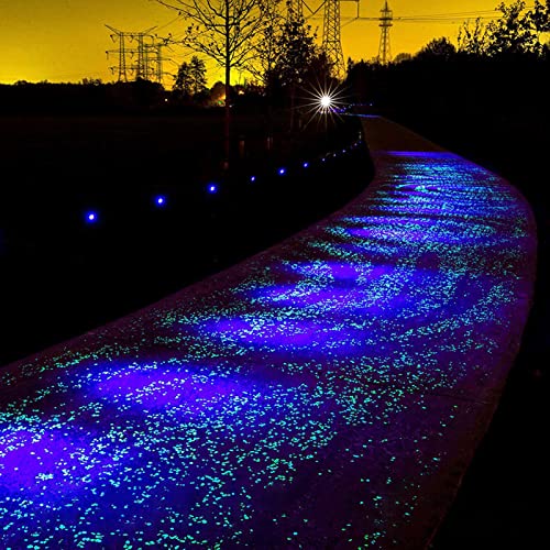 AXNOGAVH Glow in The Dark Rocks, Outdoor Luminous Stones Fluorescent Luminous Pebbles for Walkway Pathway Decor(100pcs-White)
