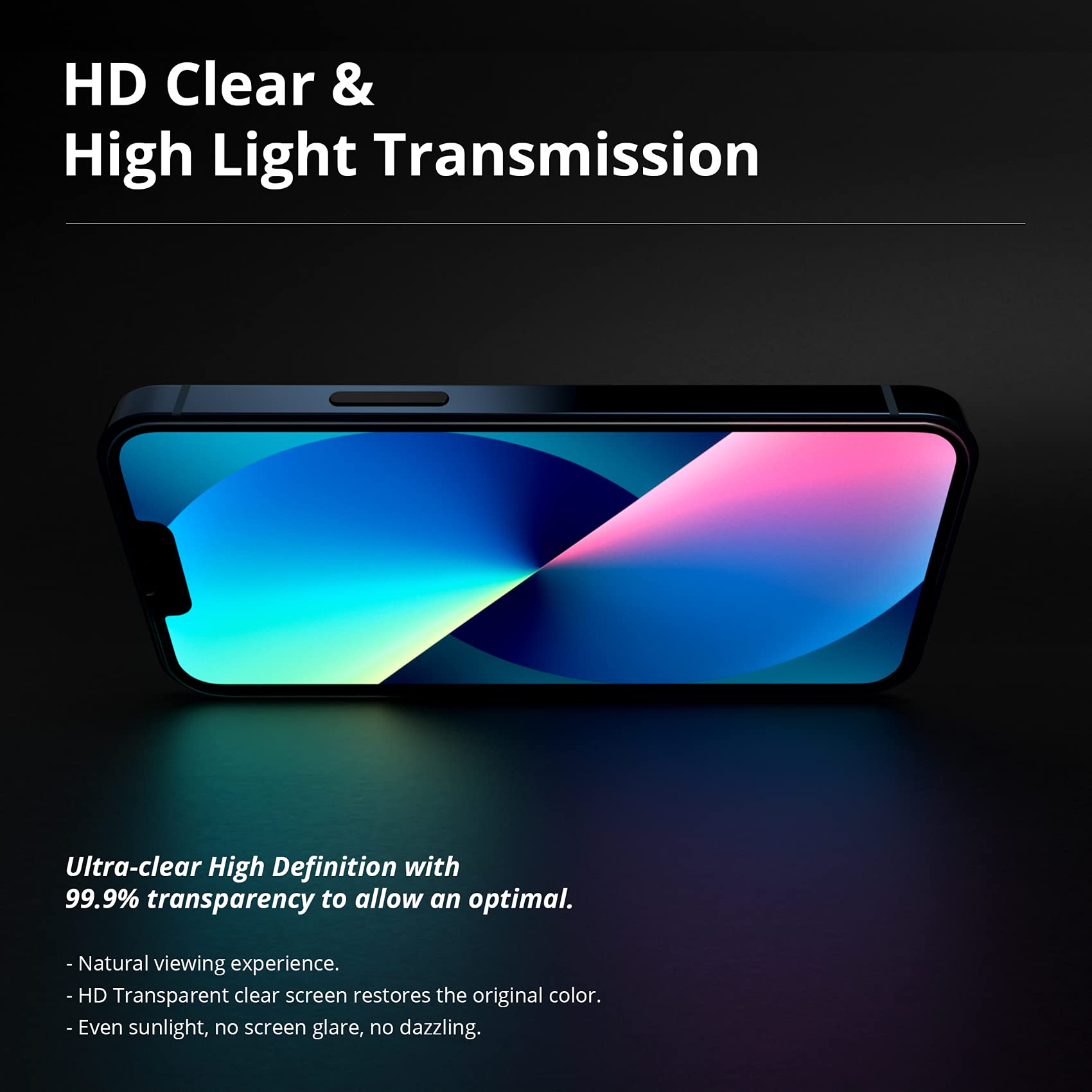 XYYZYZ Glass Screen Protector Compatible for iphone 13 Mini HD Tempered Glass Film Case Friendly [5.4 Inch 2 Pack]