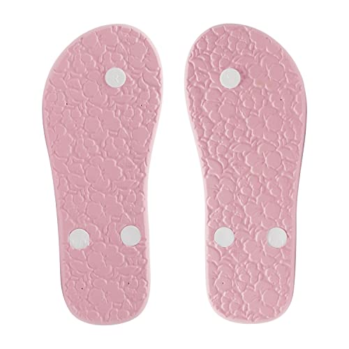 Roxy Girls Rg Pebbles Flip Flop Sandal, White/Orange/Pink 232, 4 Big Kid
