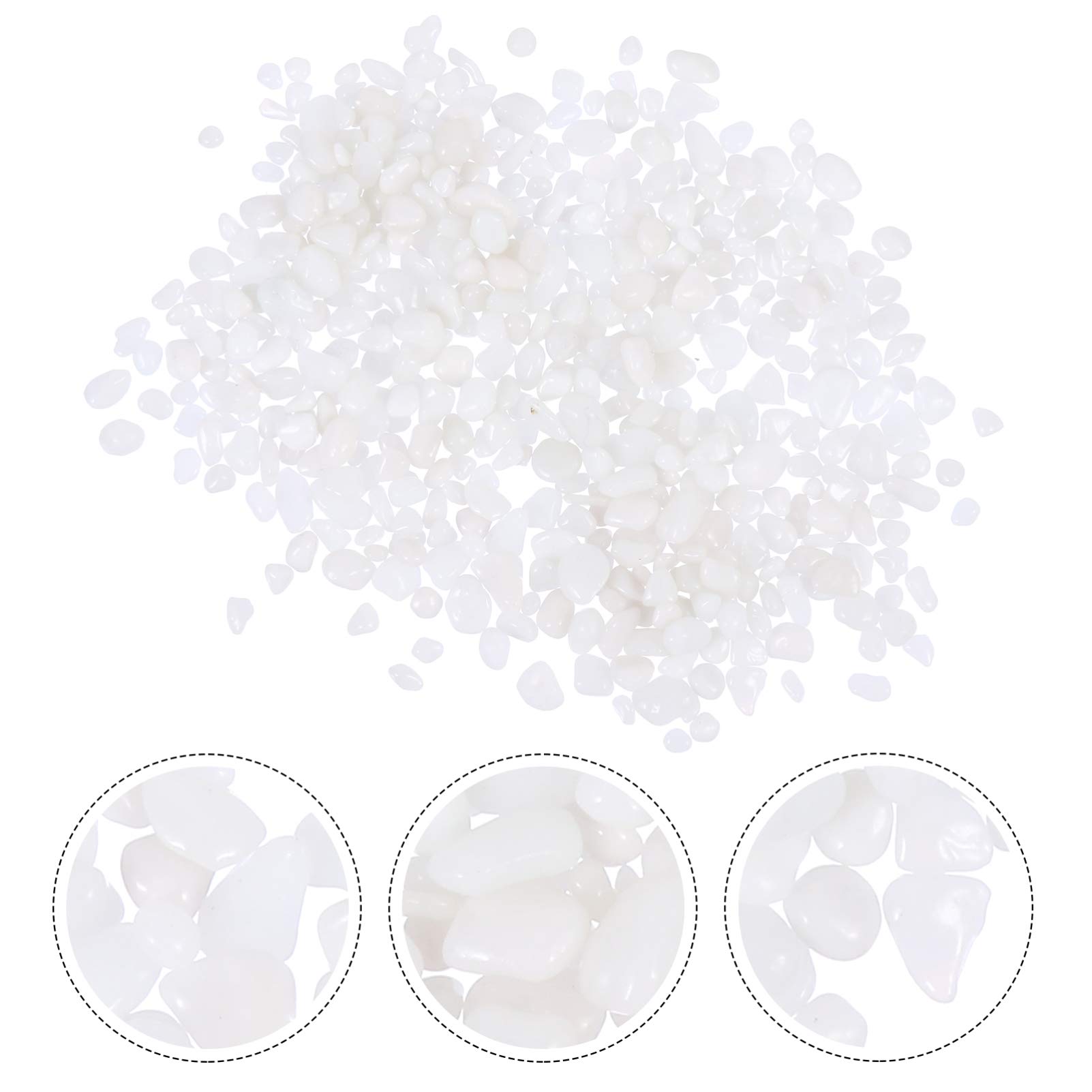 balacoo 1 Pack Fish Tank Rocks Clear Vase Stuffing Gemstone Tank Gravel Socking Stuffers Fish Tank Rock Decor Fish Tank Accessories Naturales Bulk Glass White Plant