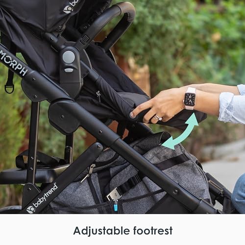Baby Trend Morph Single to Double Modular Stroller Travel System with EZ-Lift™ PLUS Infant Car Seat, Dash Black