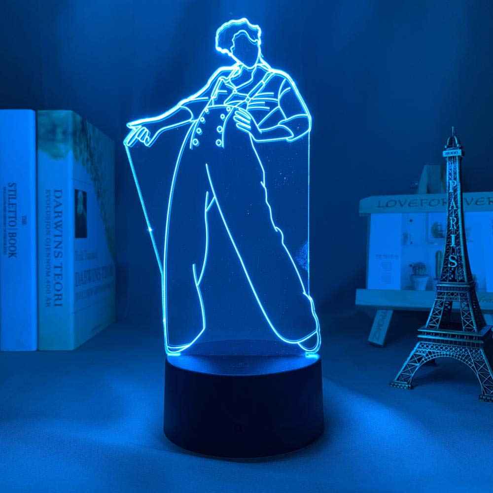 xuemml 3D Harry & Styles lamp for Kids Color Changing Night Light Harry Edward Styles Gift Gift for Fans Bedroom Decor Light Led Sensor Work Desk Lamp