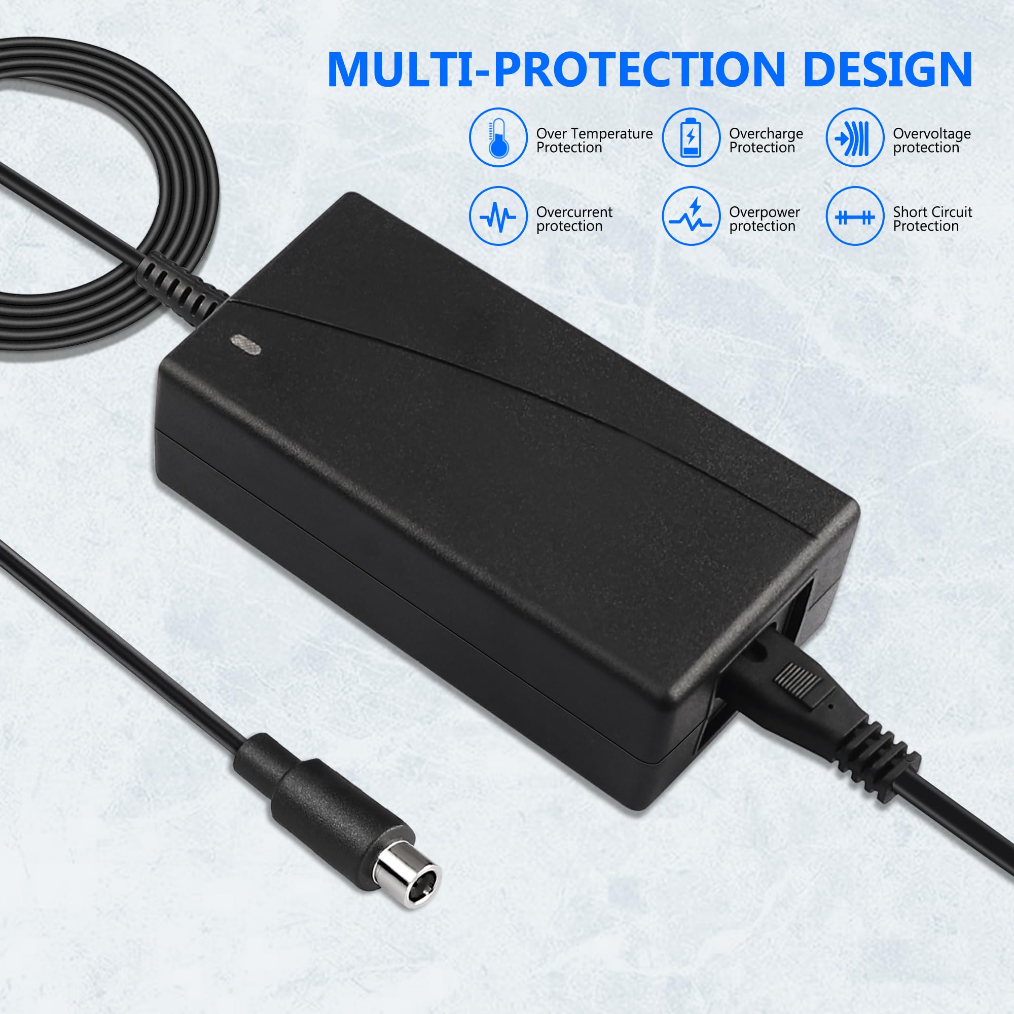 BXIZXD 42V Power Adapter for Bird & Lime Scooter Charger for Xiaomi M365, Lime-S, Skip, Spin, Ninebot ES2 ES4 E22 E25 Electric Scooter for 36V Li-ion Battery
