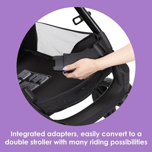 Baby Trend Morph Single to Double Modular Stroller Travel System with EZ-Lift™ PLUS Infant Car Seat, Dash Black