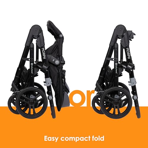 Baby Trend Morph Single to Double Modular Stroller Travel System with EZ-Lift™ PLUS Infant Car Seat, Dash Black