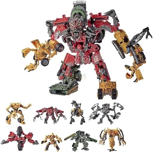 XAGVHIM Transformer Toy, Studio Series 69 Revenge of The Fallen Devastator Constructicon KO Action Figures 8-Pack - Birthday Gifts Toy - 16"(Color : 8 Pack)