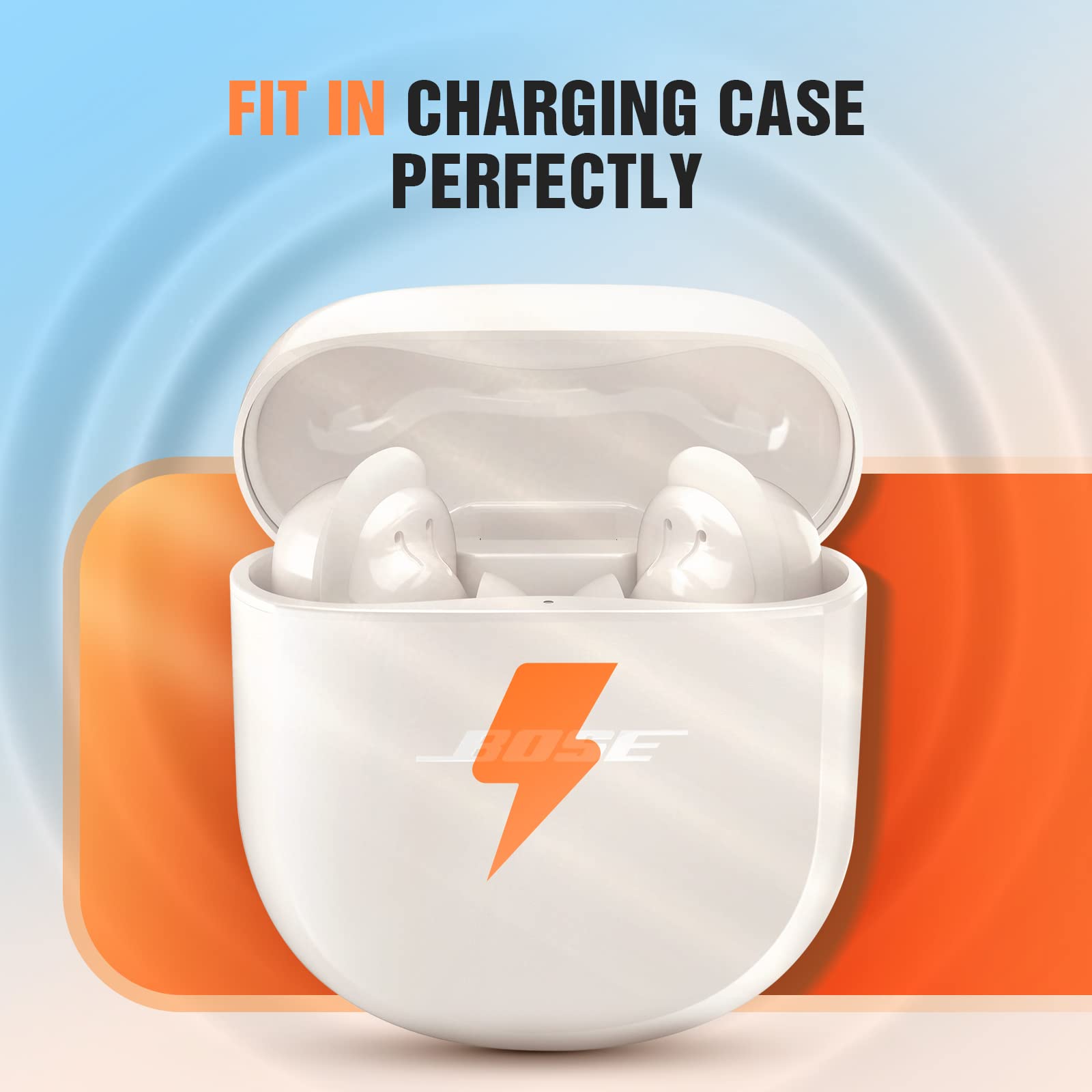 Tang Town Memory Foam Tips for Bose QuietComfort Earbuds II, No Silicone Eartips Pain, Anti-Slip Replacement Ear Tips, Fit in The Charging Case, Reducing Noise Tips, 3 Pairs (Mixed Sizes S/M/L, Gray)