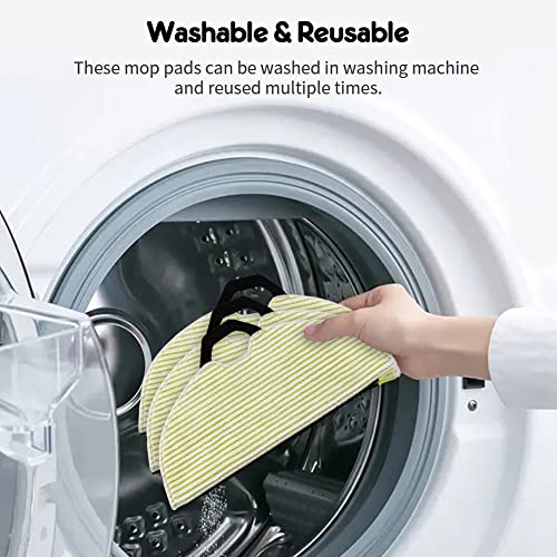BSRTOP Vacuum Mop Replacement Pads Kit: 10pcs Replacement Parts Side Brushes Filters & Cleaning Mop Pads for Shark RV2001WD AV2001WD Robot