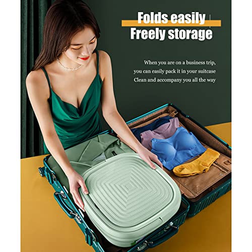 11L Mini Portable Washing Machine,Foldable Laundry Tub Underwear Foldable Washer Blue Ray Sterilization, Apartment Home Self-Driving Tour,for Baby Clothes, Socks, Towels, Great (Color : Pink)