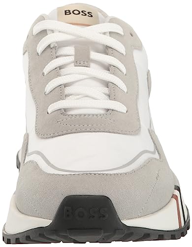 BOSS Side Logo Suede and Nylon Sporty Inspired Sneaker