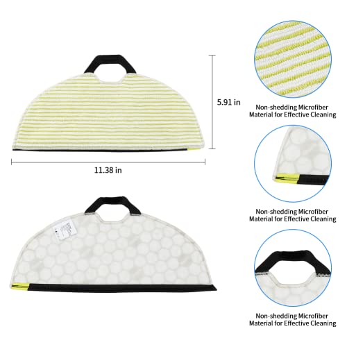 BSRTOP Vacuum Mop Replacement Pads Kit: 10pcs Replacement Parts Side Brushes Filters & Cleaning Mop Pads for Shark RV2001WD AV2001WD Robot