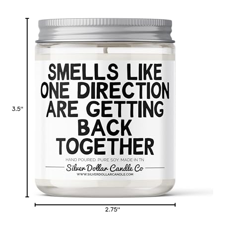 Smells Like One Direction Getting Back Together - Handmade Island Florals Scented 9oz Soy Candle, Eco-Friendly & Long-Lasting Burn, Perfect for Couples & Music Fans