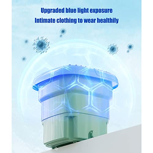 11L Mini Portable Washing Machine,Foldable Laundry Tub Underwear Foldable Washer Blue Ray Sterilization, Apartment Home Self-Driving Tour,for Baby Clothes, Socks, Towels, Great (Color : Pink)