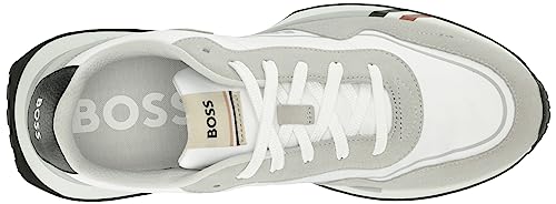 BOSS Side Logo Suede and Nylon Sporty Inspired Sneaker