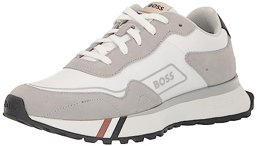 BOSS Side Logo Suede and Nylon Sporty Inspired Sneaker