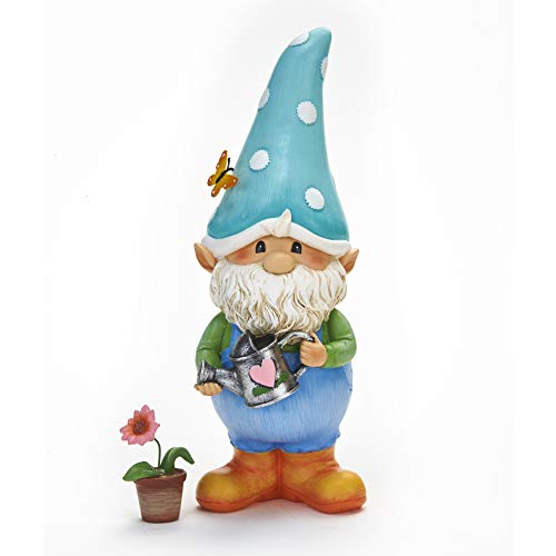 Gnorm The Garden Gnome Decorative Lawn Statue with Flower Pot