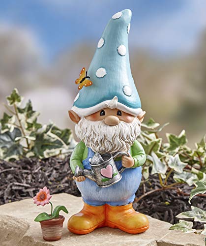 Gnorm The Garden Gnome Decorative Lawn Statue with Flower Pot