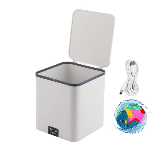 Natudeco 4.5L Mini Washing Machine USB Large Capacity Portable Bucket Washing Machine Socks Towel Washing Tools for Hotel Apartment Dormitory