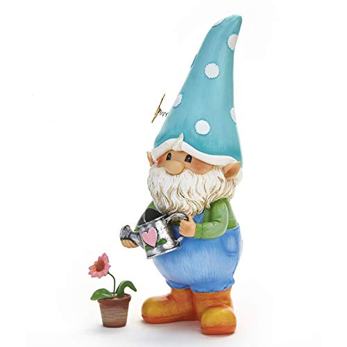 Gnorm The Garden Gnome Decorative Lawn Statue with Flower Pot