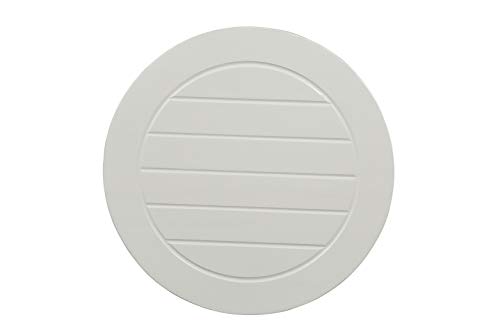 Pebble Lane Living All Weather Indoor/Outdoor Exclusive Elegant Hardwood Patio Round Side Table, 18" x 18" x 18", White