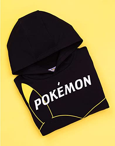 Pokemon Hoodie Boys Kids Game Gifts Pikachu Black Jumper Pullover 5-6 Years