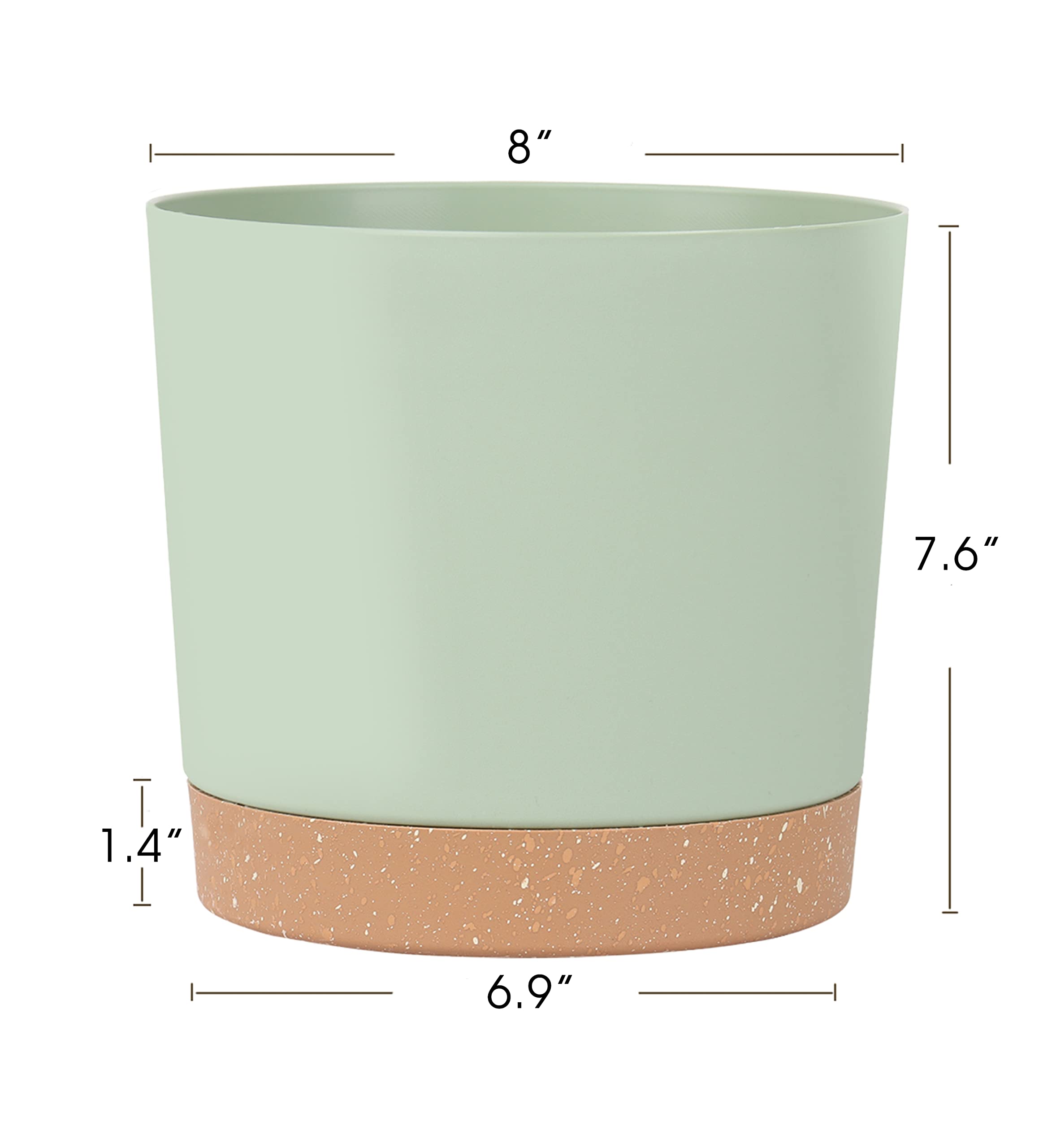 Kubvici 2 Pack 8 inch Planters