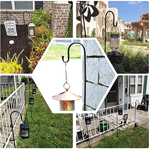 Shepherd-Hooks Adjustable for Bird-Feeder Lantern Plant-Hook Garden-Stake - Plant Stand Hanger for Outdoor Flower Basket, Bird Feeder Hanger Weddings Décor