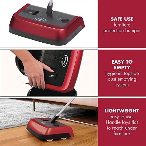 Ewbank 830 Evolution 3 Manual Floor and Carpet Sweeper, Small, Red