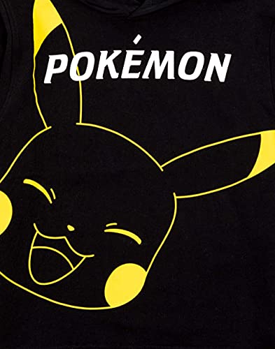 Pokemon Hoodie Boys Kids Game Gifts Pikachu Black Jumper Pullover 5-6 Years
