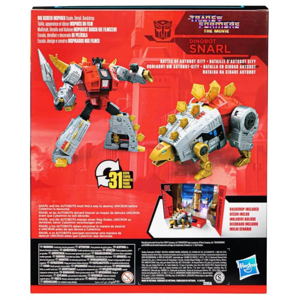 Transformers Toys Studio Series Leader Class 86-19 Dinobot Snarl Toy, 8.5-inch, Action Figure for Boys and Girls Ages 8 and Up