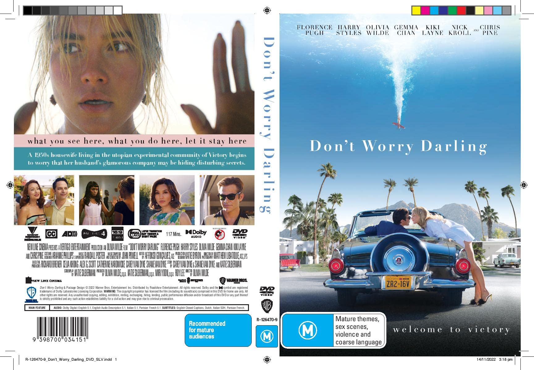 Don't Worry Darling | Florence Pugh, Harry Styles, Olivia Wilde | NON-USA Format | Region 4 Import, Australia