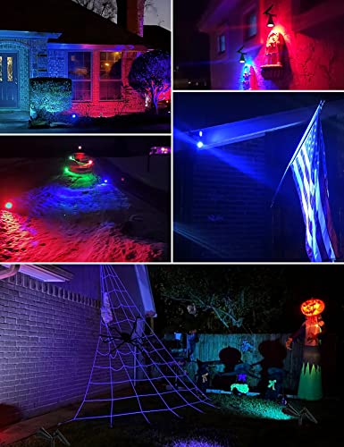 BOHON Solar Outdoor Lights Waterproof Solar Spot Lights Outdoor Spotlight 2-in-1 Wall Lights Auto On/Off Security Night Lights for Landscape Lighting Yard Patio Garden Deck Pathway 2 Pack (multicolor)