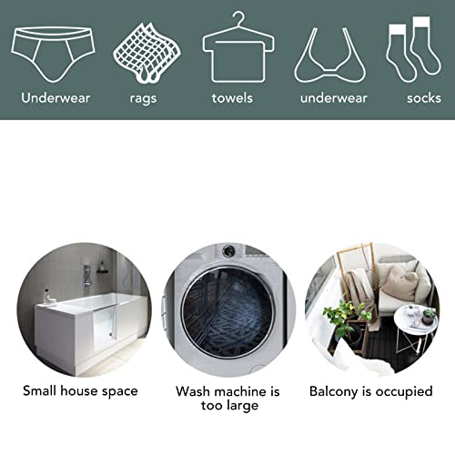 ZJchao Mini Washing Machine, Foldable Design Washer Sonicleaning Automatic Cycle USB Power Portable Washing Machine for Travel, Underwear, Baby, Socks Underpant