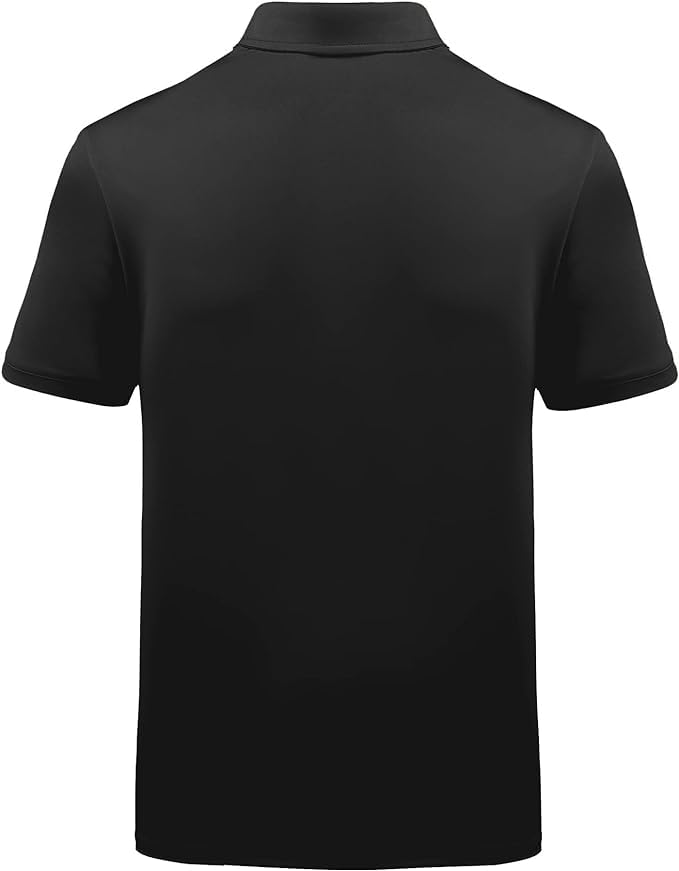 ZITY Golf Polo Shirts for Men Short Sleeve Athletic Tennis T-Shirt Black Blue XL
