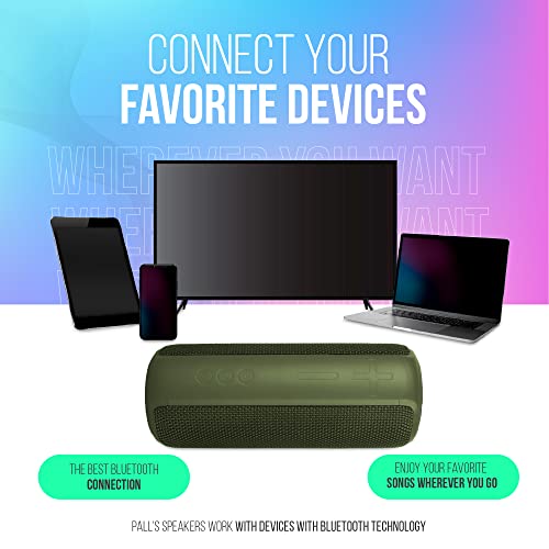 PALL Power One, Waterproof Speaker 20W, Excellent for Outdoors | True Wireless Speaker, Compatible with Android and iOS | 6 Hour Playtime, Bluetooth 5.0, Portable - Green