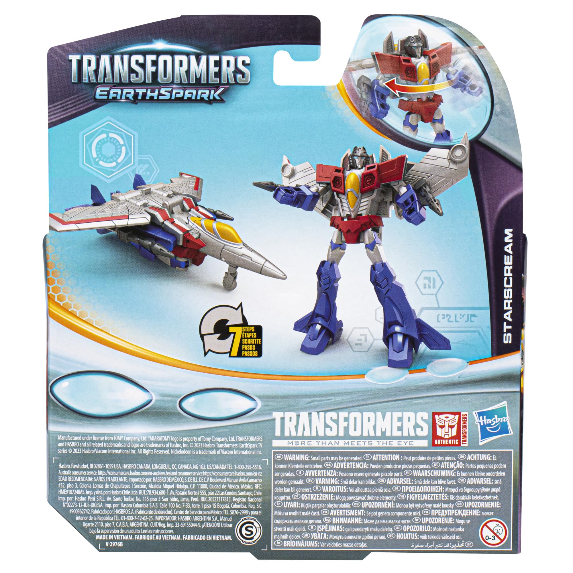Transformers Toys EarthSpark Warrior Class Starscream Action Figure, 5-Inch, Robot Toys for Kids Ages 6 and Up