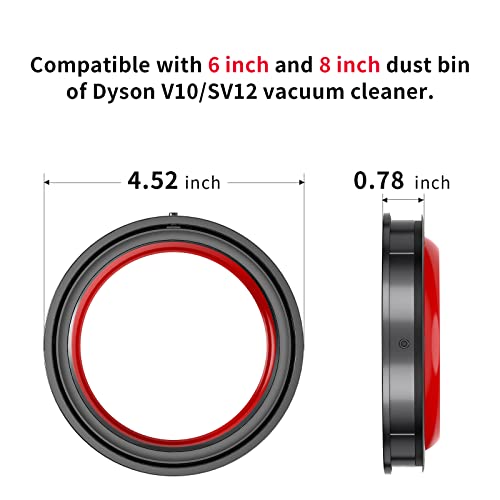 Dust Bin Sealing Ring,Compatible with for Dyson V10 Sv12 Vacuum Cleaner,dust Bucket/Dirt Cup Top Sealing Ring Replacement Parts