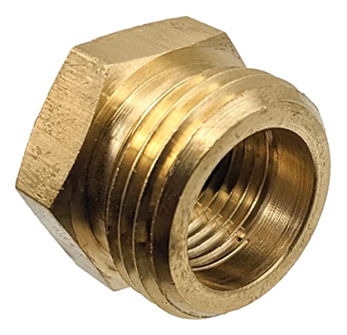 GRIDTECH 2 Pack Brass Garden Hose Adapter Fitting, 1/2” NPT Female Threads and 3/4" GHT Male Connector, shower pipe arm handshower, Heavy-Duty High-Pressure Support, Rust and Corrosion Resistant