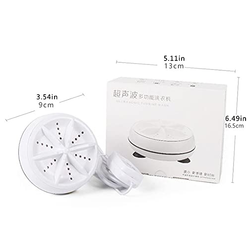 FNSCAR Mini Ultrasonic Washing Machine Portable Turbo Personal Rotating Washer Convenient Travel Home Business Travel USB
