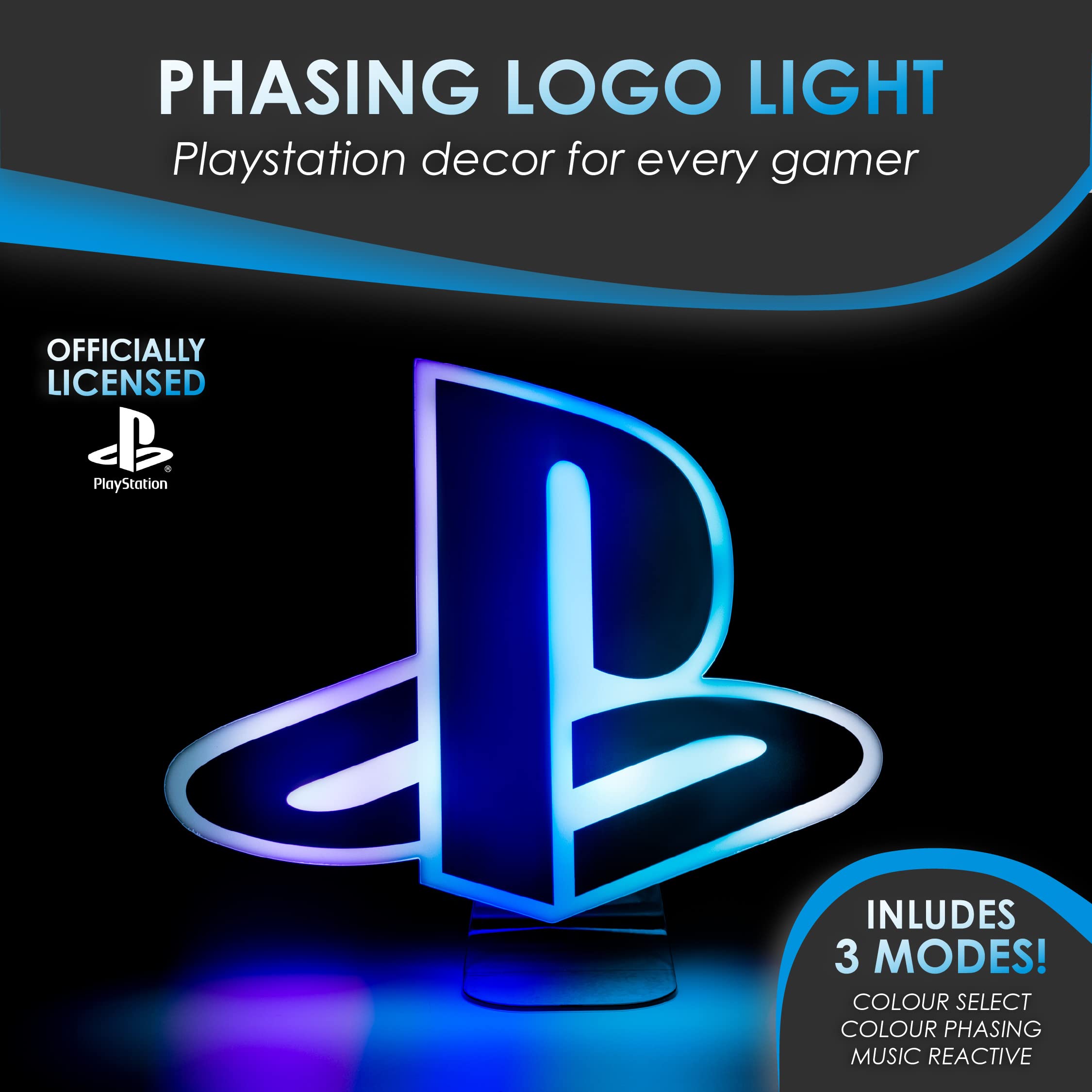 PlayStation Controller Alarm Clock and Logo Light, PlayStation Merchandise and Game Room Decor