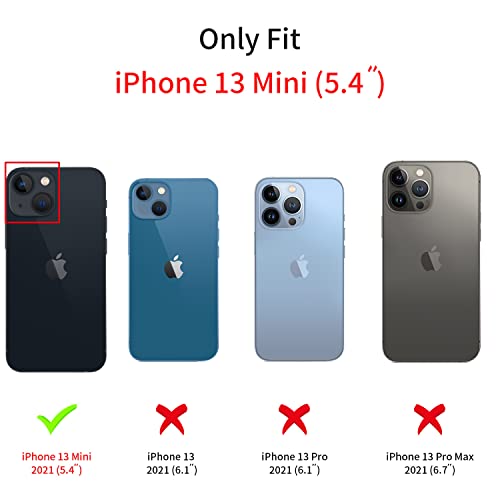 Fycyko Compatible with iPhone 13 Mini Case Glitter Luxury Cute Clear Flexible Plating Cover Camera Protection Shockproof Phone Case for Women Girl Men Design for iPhone 13 Mini Cover 5.4'' Blue…